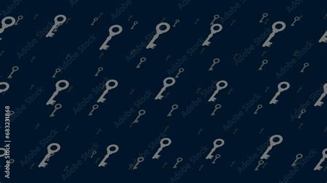Vidéo Stock Old key symbols float horizontally from left to right Parallax fly effect Floating