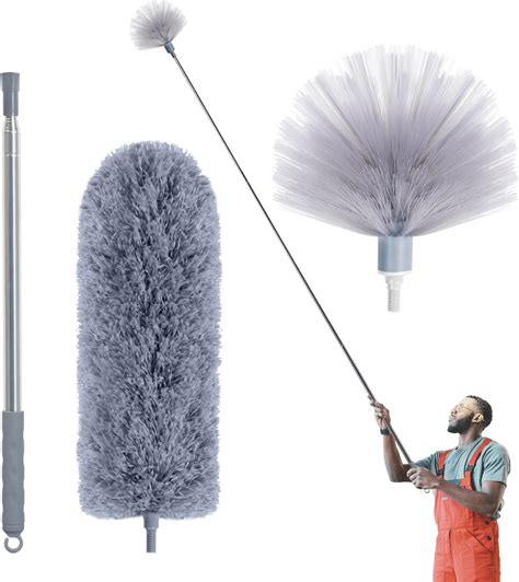 Duster Cobweb Duster With Extension Pole Medium Stiff Bristles Cobweb Duster Head