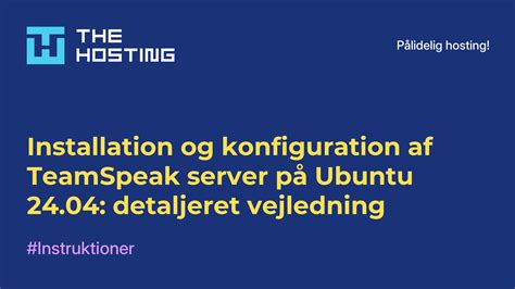 Installation Og Konfiguration Af Teamspeak Server På Ubuntu 2404 Detaljeret Vejledning