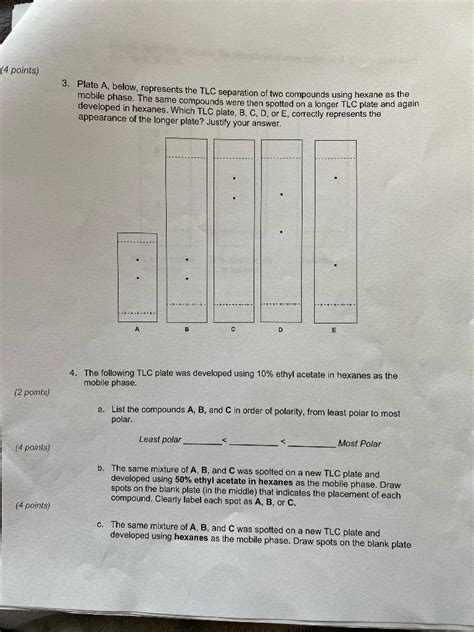Solved Post Lab Questions Points 1 Arrange The Following
