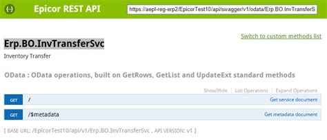 Epicor REST API Can T Do Inventory Transfers Epicor ERP Epicor User Help Forum