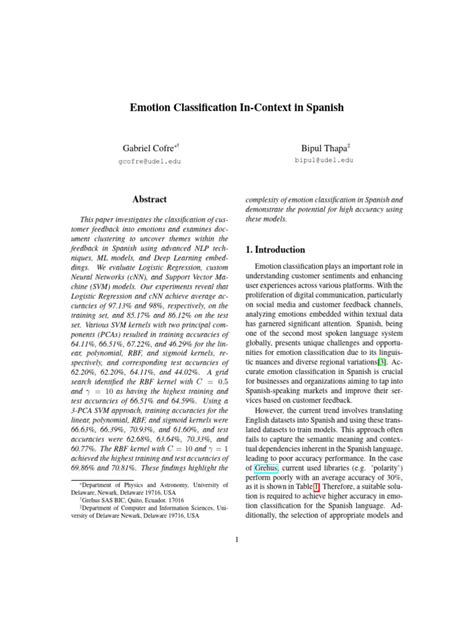 Ml Emotion Classification Pdf Ml Emotion Classification Pdf