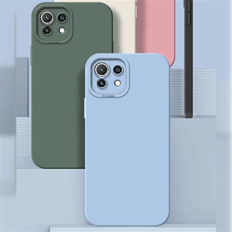 Olige Case For Xiaomi Mi Lite G Ne Liquid Silicone Matte Waterproof Camera Protiction Soft