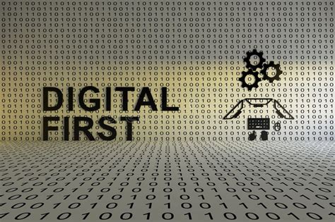 Digital First Concept Text Sunlight 3d Stock Illustration