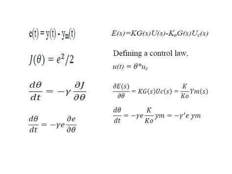 Some Adaptive Control Schemes Implementations Using Matlab PPTX
