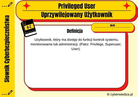 Privileged User Uprzywilejowany Użytkownik Cyberwiedzapl Cyberbezpieczeństwo Bez Tajemnic Privileged User Uprzywilejowany Użytkownik Cyberwiedzapl Cyberbezpieczeństwo Bez Tajemnic