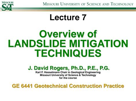 Solution Overview Of Landslide Mitigation Techniques Ge 6441