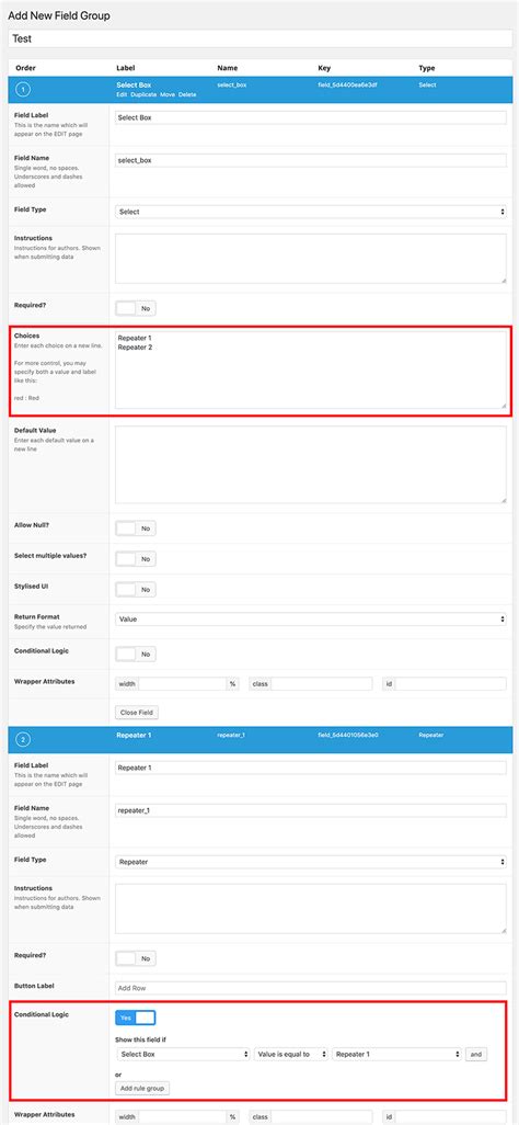Php How To Display Repeater Field In A Select Field Using Advanced