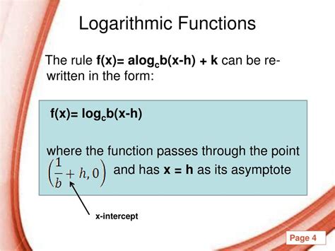 PPT Logarithmic Functions PowerPoint Presentation Free Download ID
