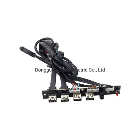 Pc 케이스 Usb 전면 패널 케이블 1 4개 포트 Usb 30 Usb 20 Pcb 보드 확장 전원 스위치 마더보드 연결