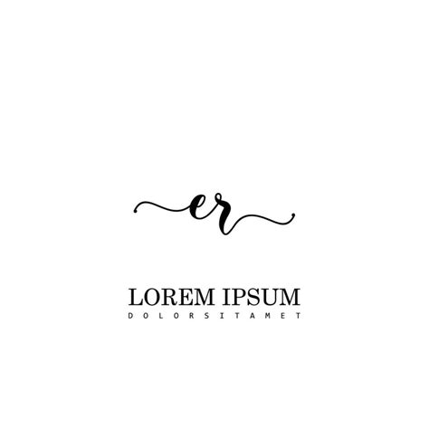 Er Initial Handwriting Template Design 27744682 Vector Art At Vecteezy
