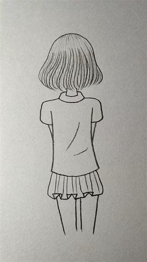 背影简笔画 背影简笔画女孩 苗苗知道 第 2 页