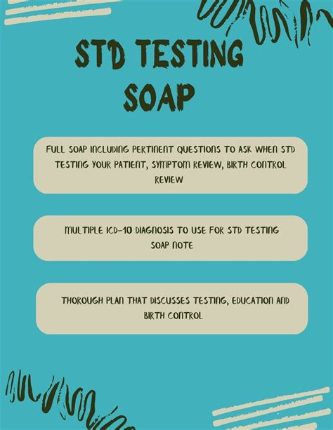 Std Testing Soap Note Etsy