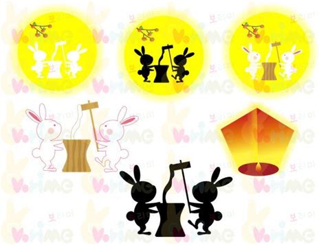 [보리미] 달토끼 보름달 한가위 보름달 방아 찧는 토끼 떡방아 토끼 풍등 달토끼 그림자 추석 환경구성 한가위 행사 풍등 그림자 카페