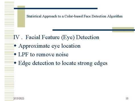 Statistical Approach To A Colorbased Face Detection Algorithm