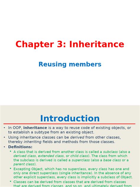Chapter 3 Inheritance Pdf Inheritance Object Oriented Programming