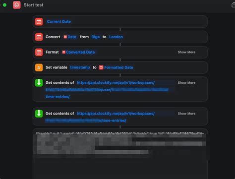 Ios How Can I Use The Clockify Api With Siri Shortcuts Stack Overflow