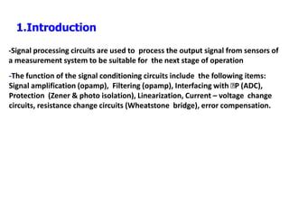 To Simulate Signal Processing Circuit Based On Op And Sensor PPTX Computer Networking