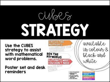 CUBES Strategy By Miss Hannah S Classroom TPT