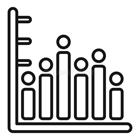 Line Graph Showing Decreasing Population Statistics Icon Stock Vector