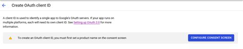 node.js - Can't create Google oAuth clientId becuase of the consent screen - Stack Overflow