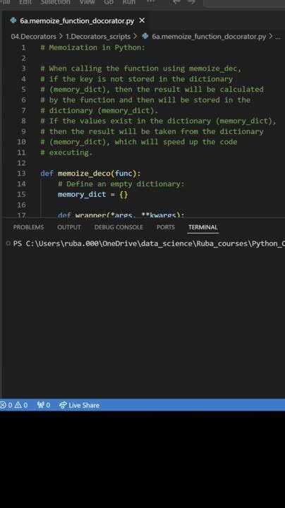 03 python memoization create a memoize decorator link to the folder
