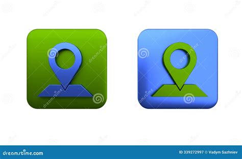 Colorful Map Pin Icon Isolated On White Background Navigation Pointer Location Map Gps