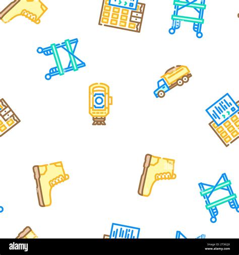 Civil Engineer Construction Vector Seamless Pattern Stock Vector Image And Art Alamy