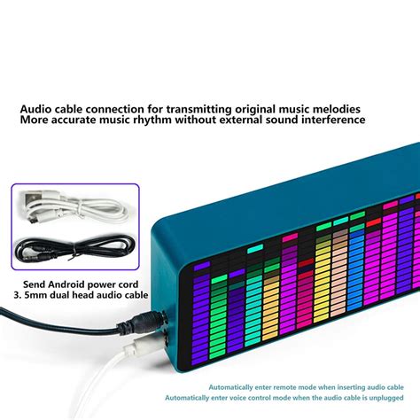 Kairuite Music Spectrum Indicator Vu Meter Rgb Audio Level Display Amp Lifier Board