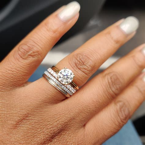 Mixed Metal Wedding Ring Stack 60 Photos