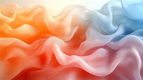 Soft Flowing Gradient Fabric With Warm And Cool Colors Abstract Art Concept Stock Image Image