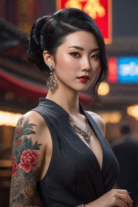 Portrait Of Chinese Woman Character With Chinese Hair By Junk Coder