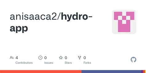 GitHub Anisaaca Hydro App