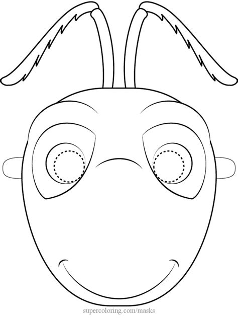 Ant Mask Outline Paper Craft Pdf
