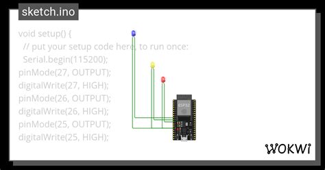 Ex01 Wokwi ESP32 STM32 Arduino Simulator