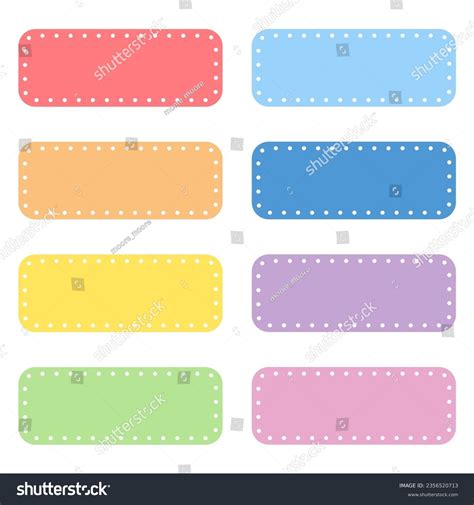 Frame Design Set Rectangular Label Tag Stock Vector Royalty Free