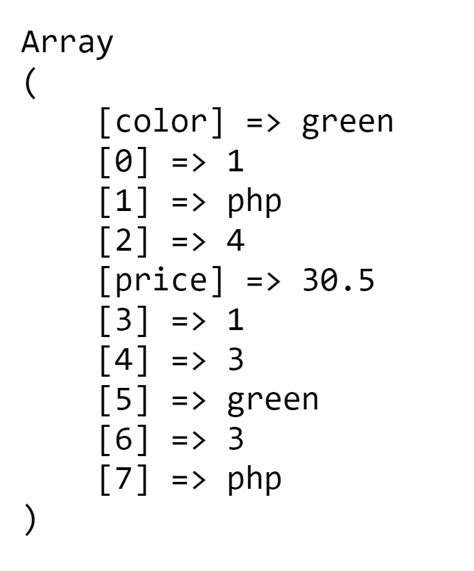 Php примеры массив функции