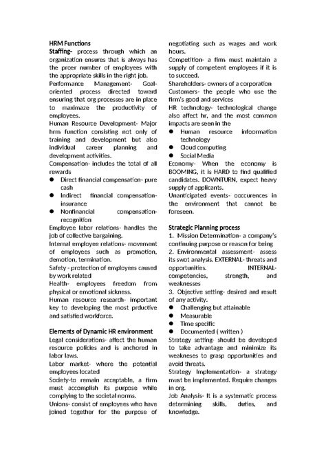 Hrm Functions Hrm Functions Staffing Process Through Which An