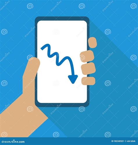 Flat Design Declining Graph Stock Vector Illustration Of Market