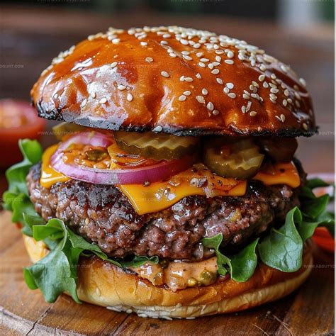 Homemade Juicy Smashed Patty Burger With Secret Sauce Recipe About Yogurt