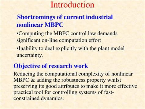 Ppt Nonlinear Predictive Control For Fast Constrained Systems Powerpoint Presentation Id4249413