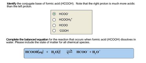 Formic Acid Conjugate Base Structure