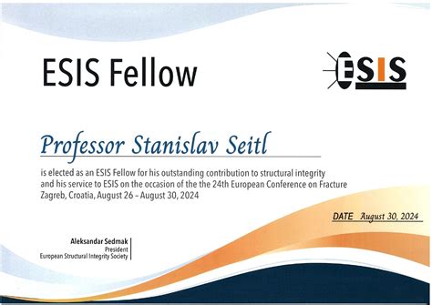 Stanislav Seitl Was Selected As An Esis Fellow Ústav Fyziky Materiálů Av Čr V V I