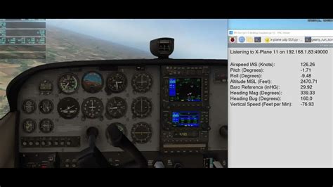 X Plane 11 Udp Data Output To Raspberry Pi Python Gui Youtube