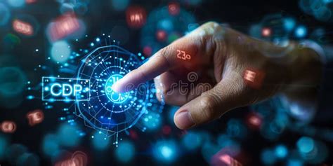 Marketer Interacting With A Customer Data Platform Cdp Interface For Enhanced Data Unification