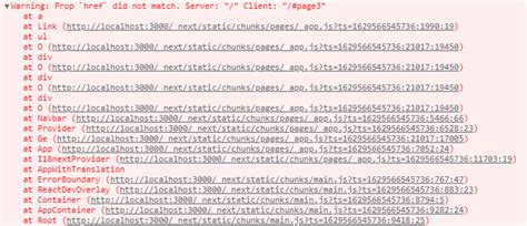 Nextjs Prop `href` Did Not Match Server Client Page3 Stack Overflow