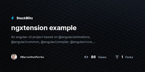 Ngxtension Example Stackblitz
