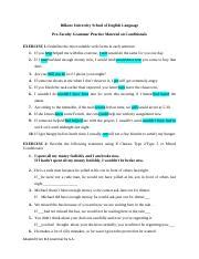 CONDITIONALS REVISION MATERIAL STUDENT COPY Docx Bilkent University School Of English