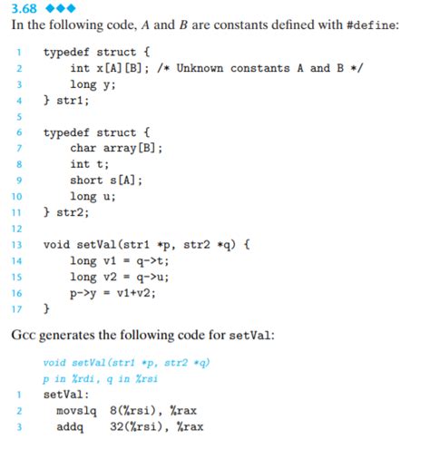 solved 3 68 in the following code a and b are constants