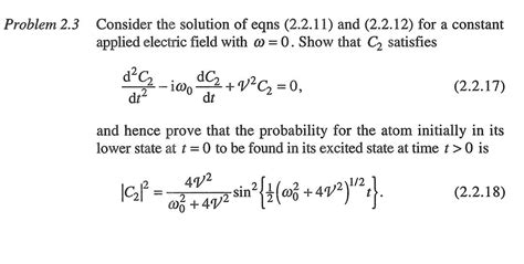 solved consider the solution of eqns 2 2 11 and 2 2 12
